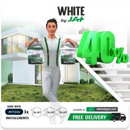 WHITE by JAT - 8-Year Brilliant White Emulsion Paint, Fillers & Sealers