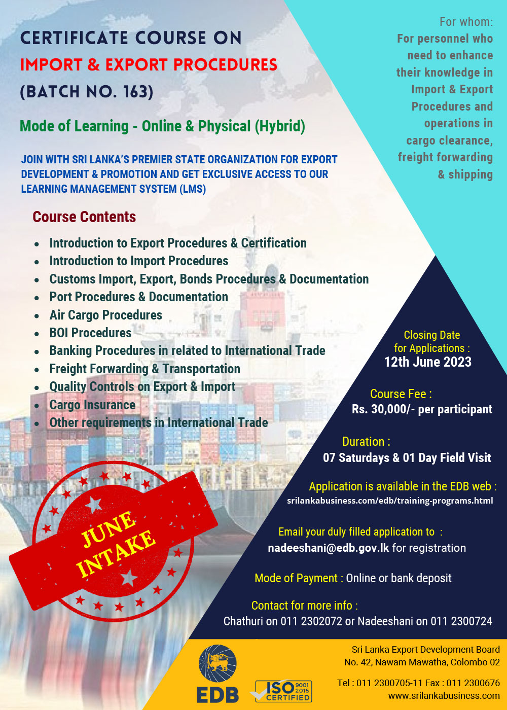 Special Announcements - Sri Lanka Export Development Board