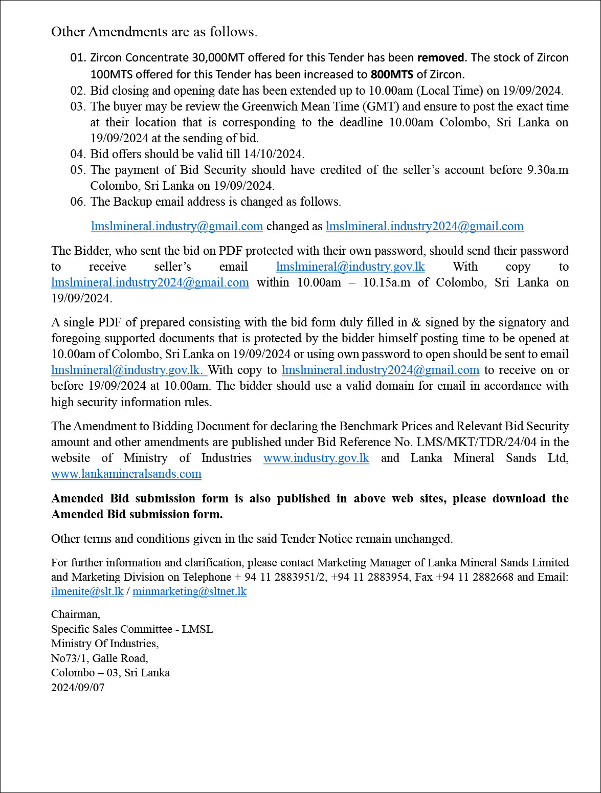 Sri Lanka Government International Tenders - Sri Lanka Export ...